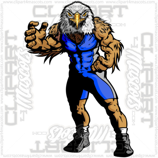 Wrestling Eagle Mascot Image. Vector or Jpg Formats.