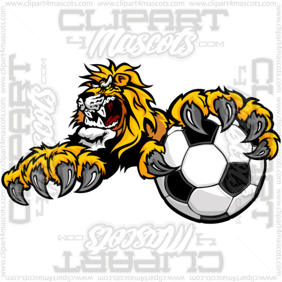 Soccer Lion Logo Image. Vector or Jpg Formats.